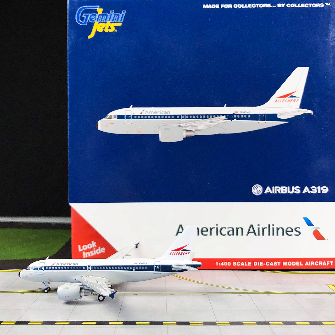 GJAAL1133 American Airlines A319 “Allegheny Livery” N745VJ – Airplane ...